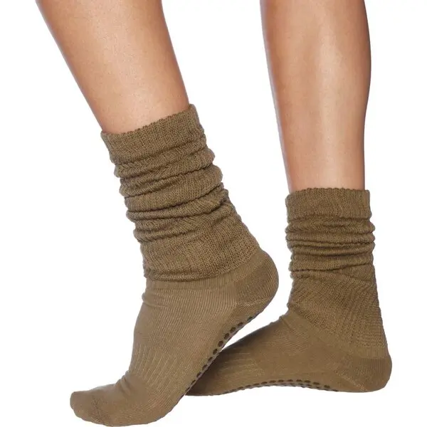SOULS. Slouchy Grip Socks - Olive