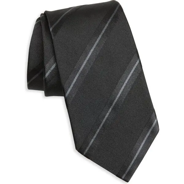 TOM FORD Jacquard Stripe Neck Tie - Lb999 Black
