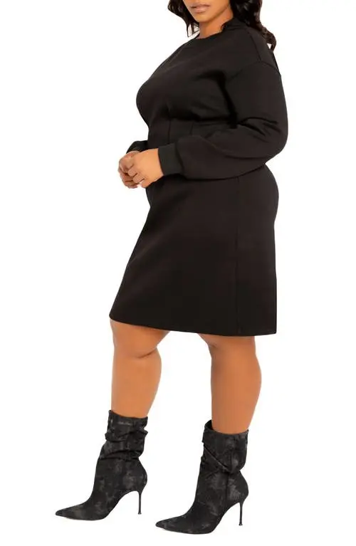 BUXOM COUTURE Long Sleeve Jersey Sweater Dress