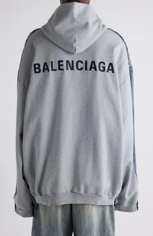 Balenciaga Hybrid Logo Jacket - 4245 Sun Bleached Blue