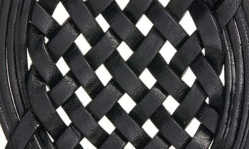 Etro Woven Leather Wide Belt - Black