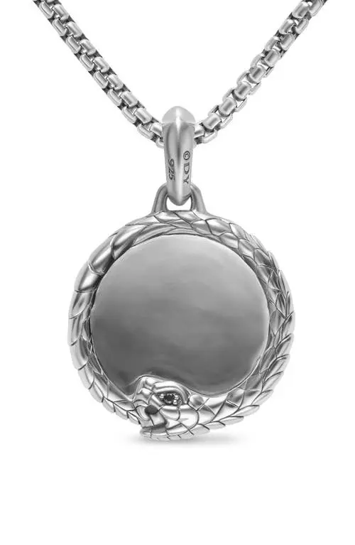 David Yurman Ouroboros Amulet With Black Diamonds