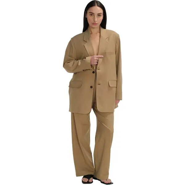 Almina Concept Oversized Blazer - Khaki