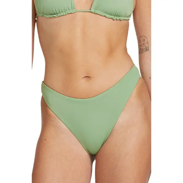 Volcom Simply Seamless Bikini Bottoms - Grass Green