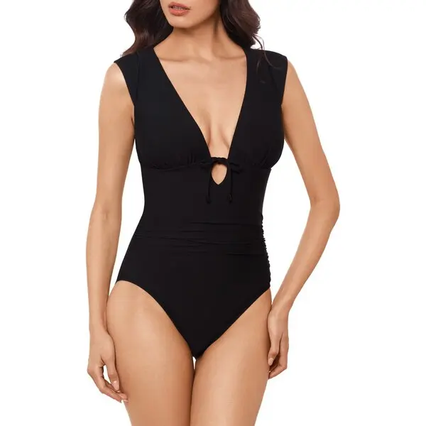 MAGICSUIT® Dash Plunge One-piece Swimsuit - Black