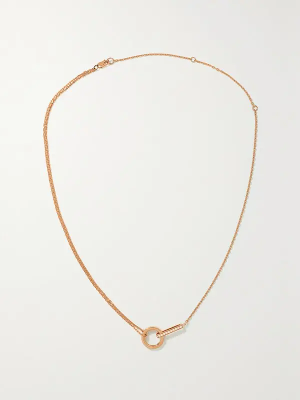 REPOSSI Berbère 18-karat Rose Diamond Necklace - Gold