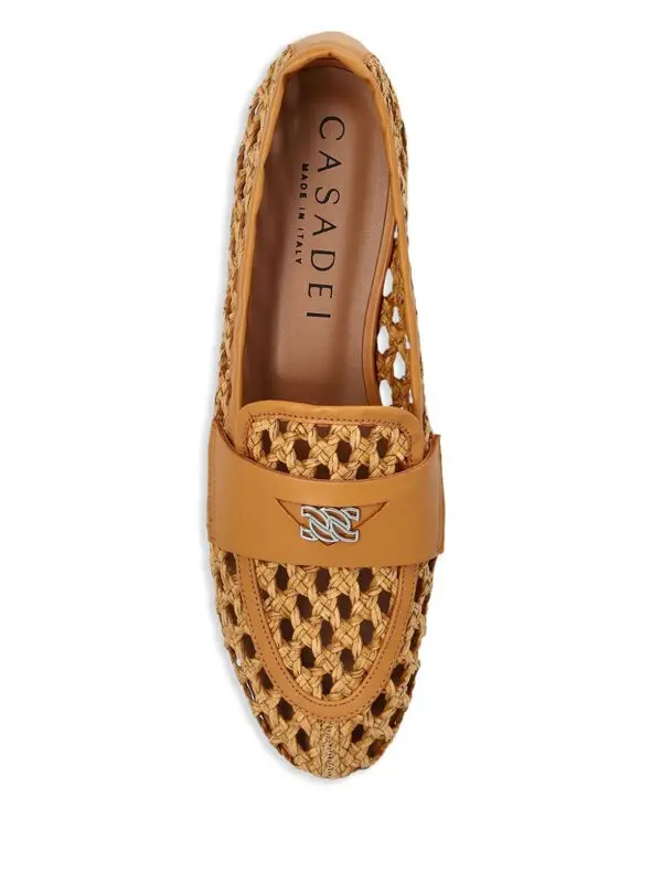 Casadei Open Detailed Loafers - Brown