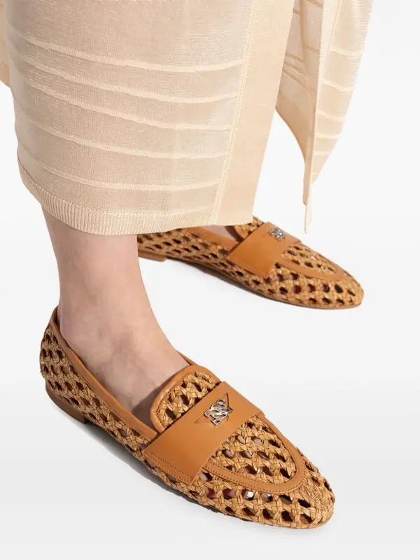 Casadei Open Detailed Loafers - Brown