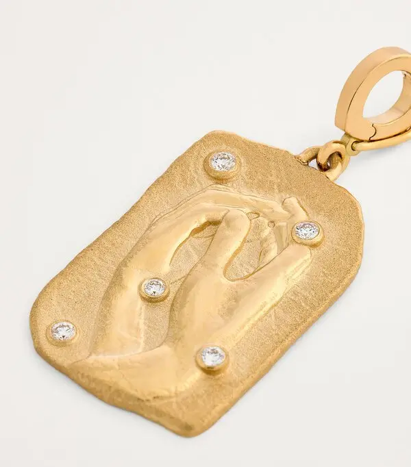 AZLEE 18k Yellow And Diamond Charm
