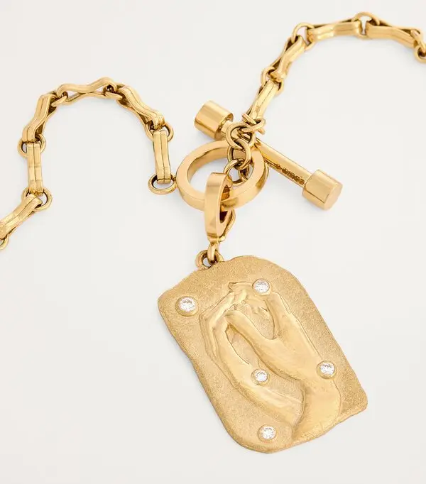 AZLEE 18k Yellow And Diamond Charm