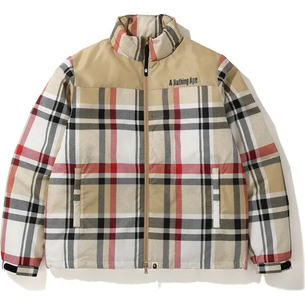 A BATHING APE Check Down Jacket