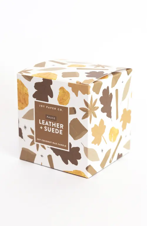 JOY PAPER CO. Pause Leather Suede Coconut Soy Candle