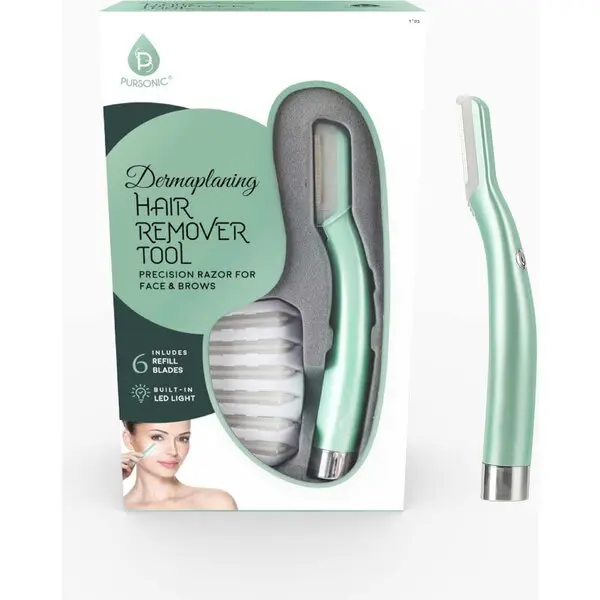 PURSONIC Precision Dermaplaning Hair Remover Tool - Mint