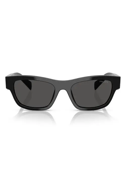 Prada 52mm Butterfly Polarized Sunglasses - Black