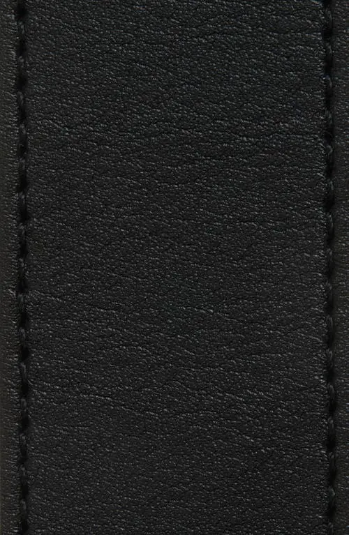 Valentino Garavani Vlogo Buckle Leather Belt - Black