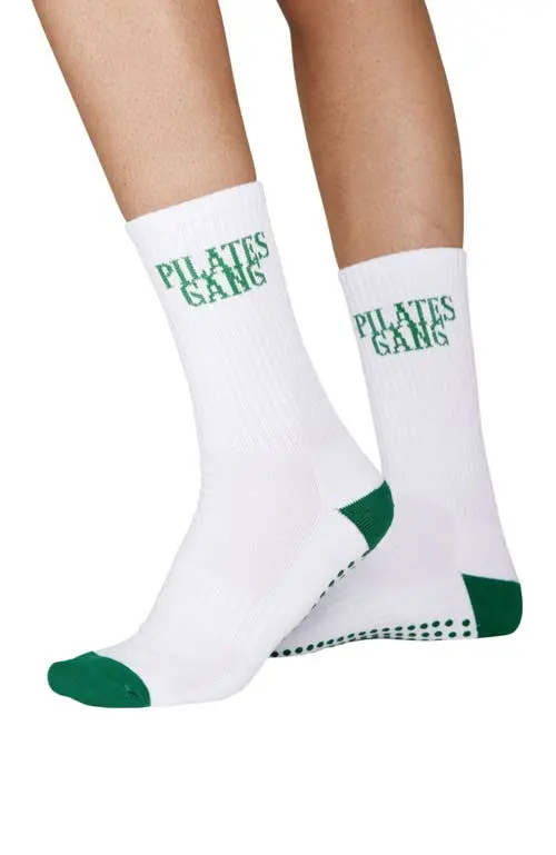SOULS. Souls Pilates Crew Grip Socks - White