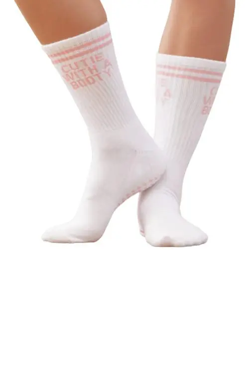 SOULS. Souls Cutie Crew Grip Socks - White