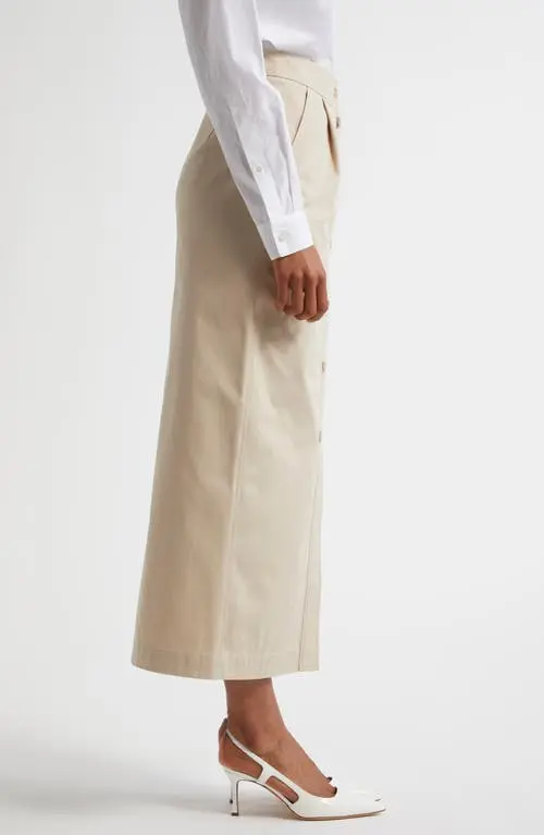Emporio Armani Stretch Cotton Maxi Skirt