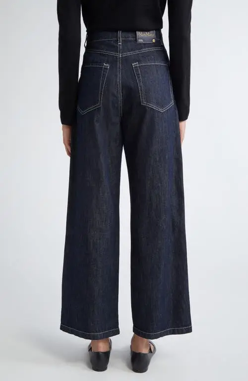 Max Mara Zucchero High-waist Wide-leg Jeans - Midnight Blue