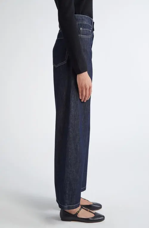 Max Mara Zucchero High-waist Wide-leg Jeans - Midnight Blue