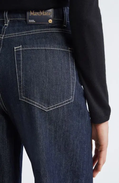 Max Mara Zucchero High-waist Wide-leg Jeans - Midnight Blue