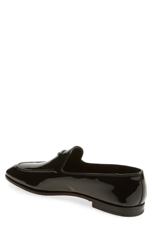 Prada Vernice Triangle Logo Loafer