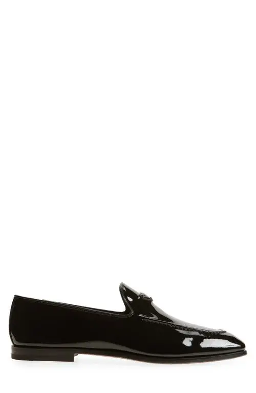 Prada Vernice Triangle Logo Loafer