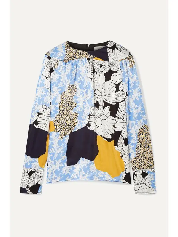 BY MALENE BIRGER Napoli Printed Satin Blouse