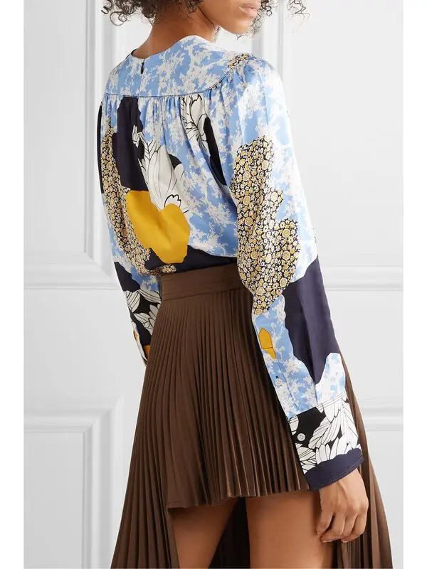 BY MALENE BIRGER Napoli Printed Satin Blouse