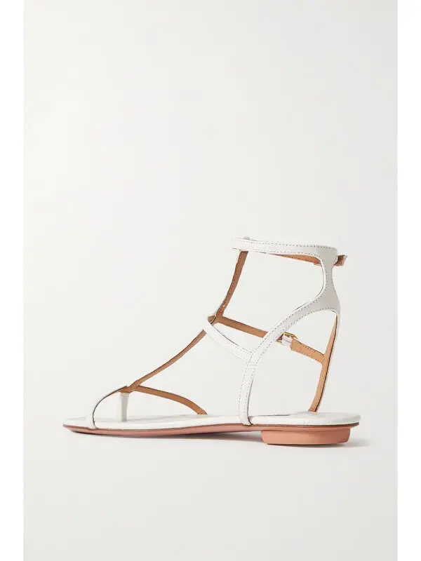 AQUAZZURA Ponza Croc-effect Leather Sandals