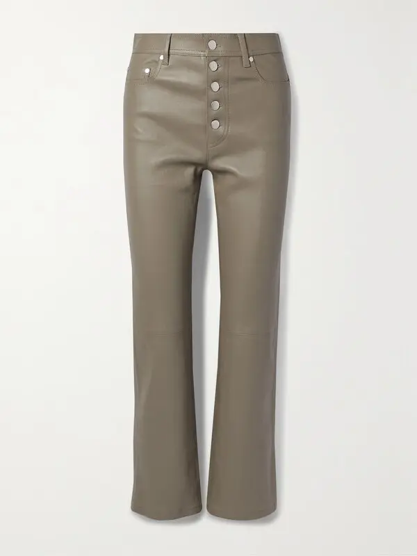 JOSEPH Den Cropped Leather Pants