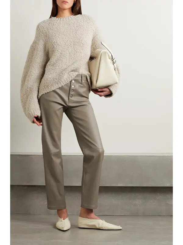 JOSEPH Den Cropped Leather Pants