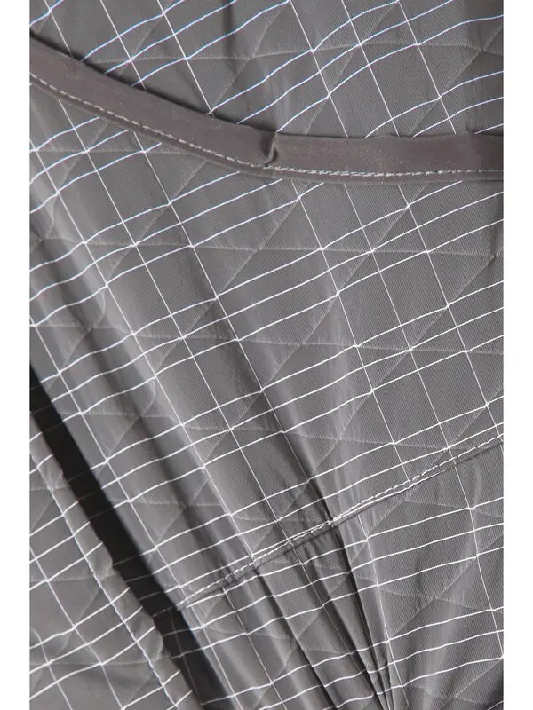 Alexander McQueen Long Now Padded Matelassé Checked Shell Jacket