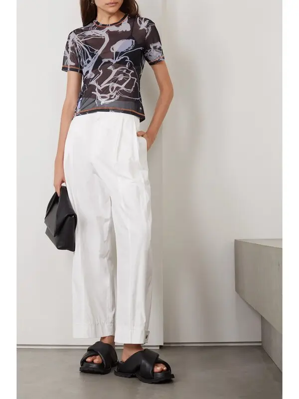 Alexander McQueen Printed Stretch-mesh T-shirt