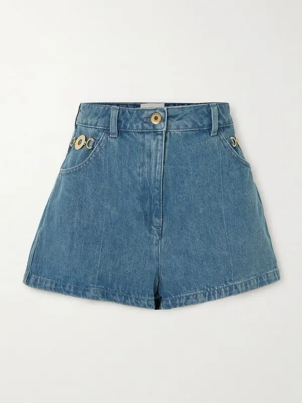 PATOU Embellished Denim Shorts