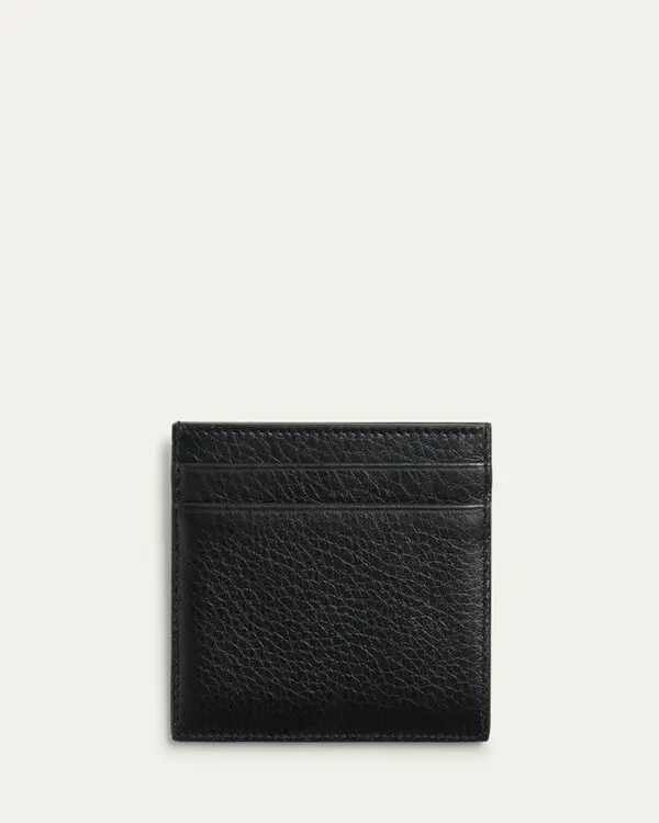 Valentino Garavani Leather Rockstud Card Holder - Nero