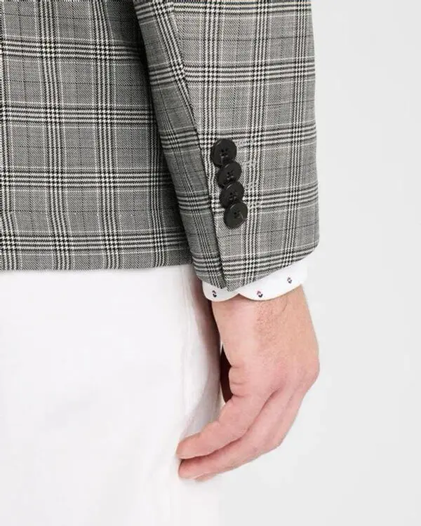 BOSS Wool Houndstooth Plaid Sport Coat