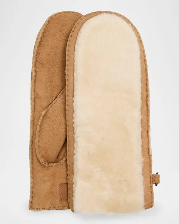 UGG Shearling Mittens - Chestnut