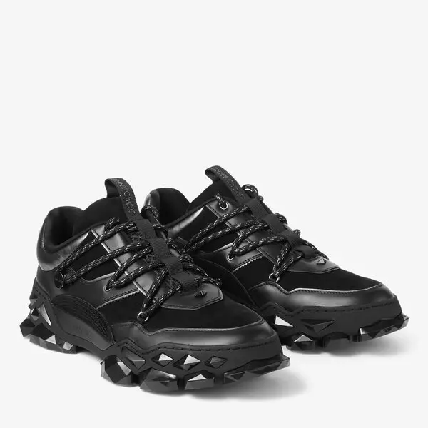 JIMMY CHOO Diamond X Ii M Leather Trainers - Black