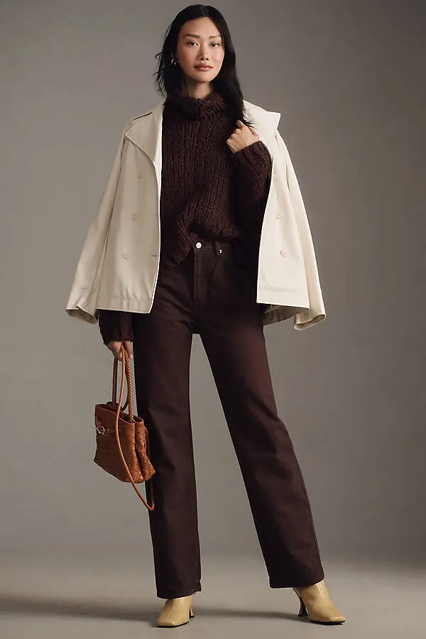 REFORMATION Val 90s Mid-rise Straight-leg Jeans - Brown