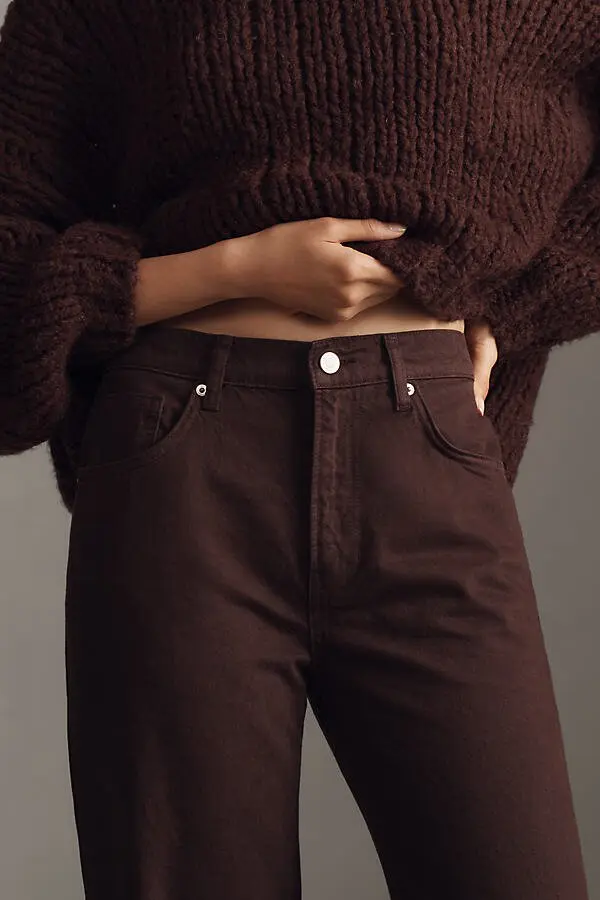 REFORMATION Val 90s Mid-rise Straight-leg Jeans - Brown