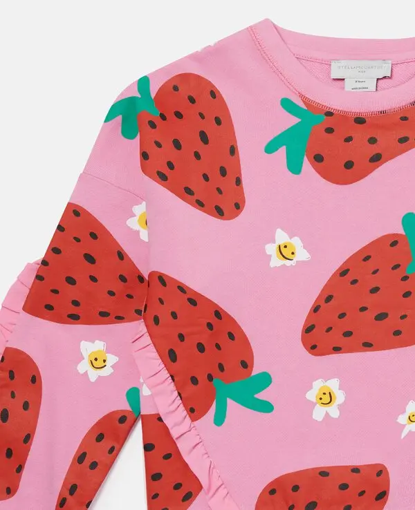 Stella McCartney Strawberry Print Fringe Sweatshirt