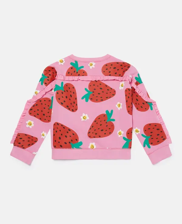 Stella McCartney Strawberry Print Fringe Sweatshirt