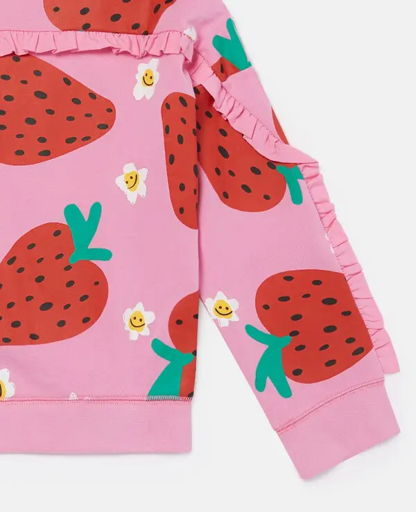 Stella McCartney Strawberry Print Fringe Sweatshirt