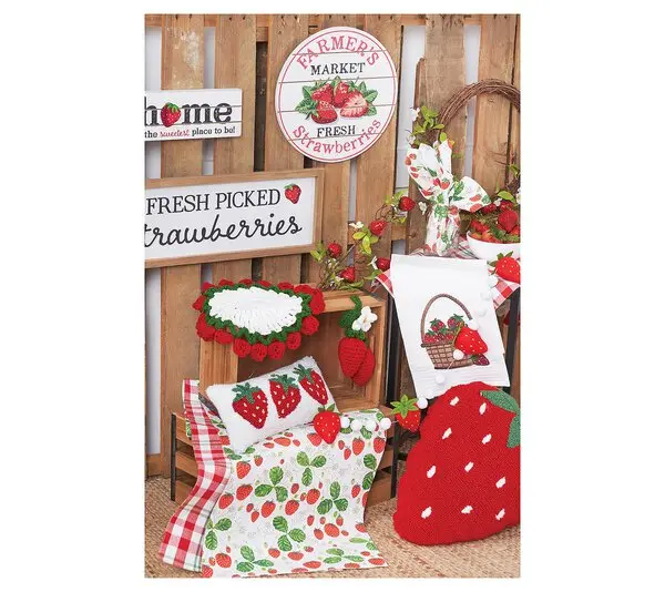 VALERIE PARR HILL Strawberry Patch Throw Pillow Valerie