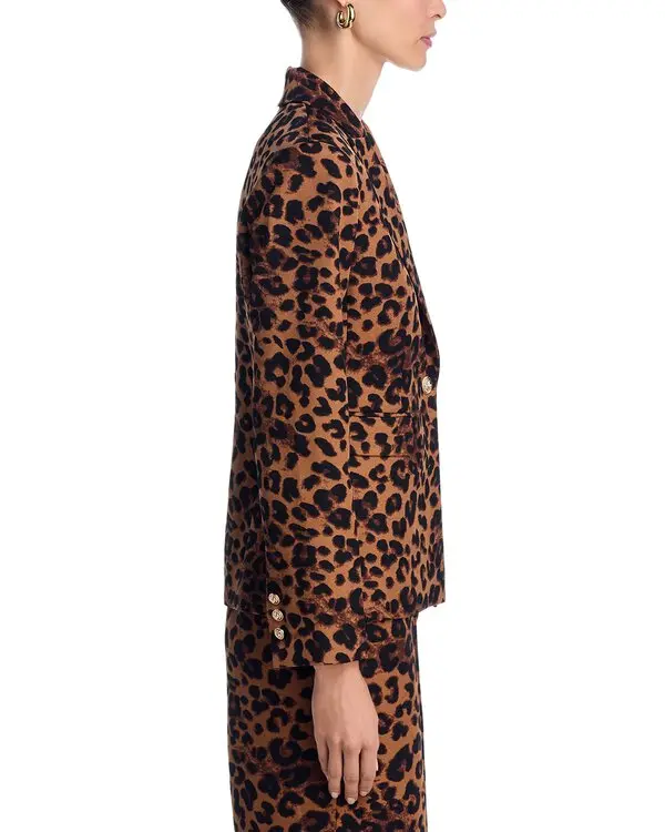 Aqua Leopard Print Blazer