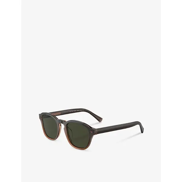 Brunello Cucinelli Round-frame Acetate Sunglasses - Brown