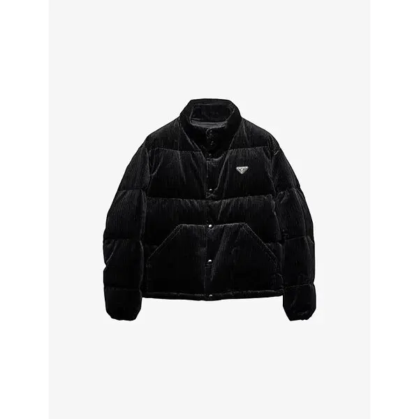 Prada Funnel-neck Cotton Jacket