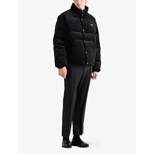 Prada Funnel-neck Cotton Jacket