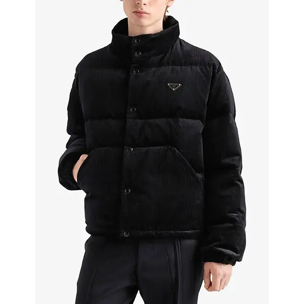 Prada Funnel-neck Cotton Jacket